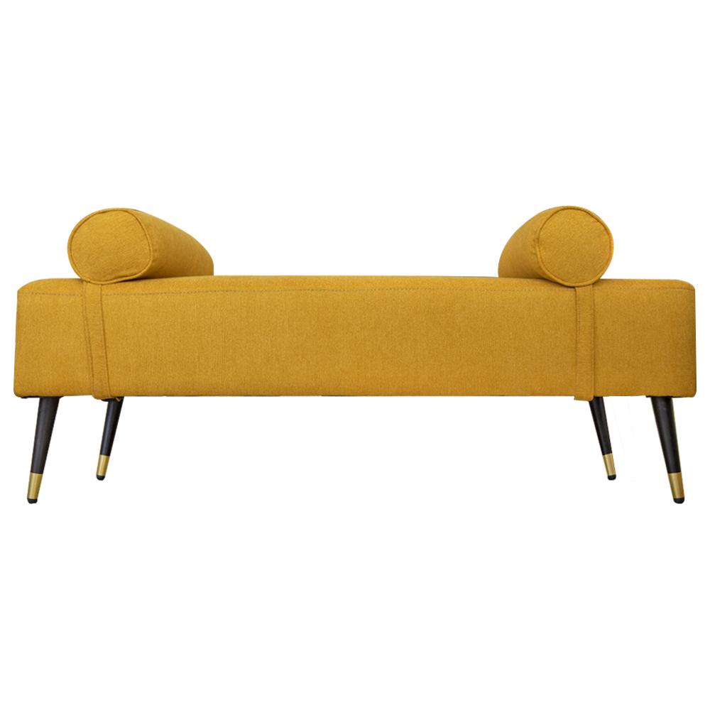 FRANCIA OTTOMAN VELVET MUSTARD STOOL | 87019 - HSDS Online