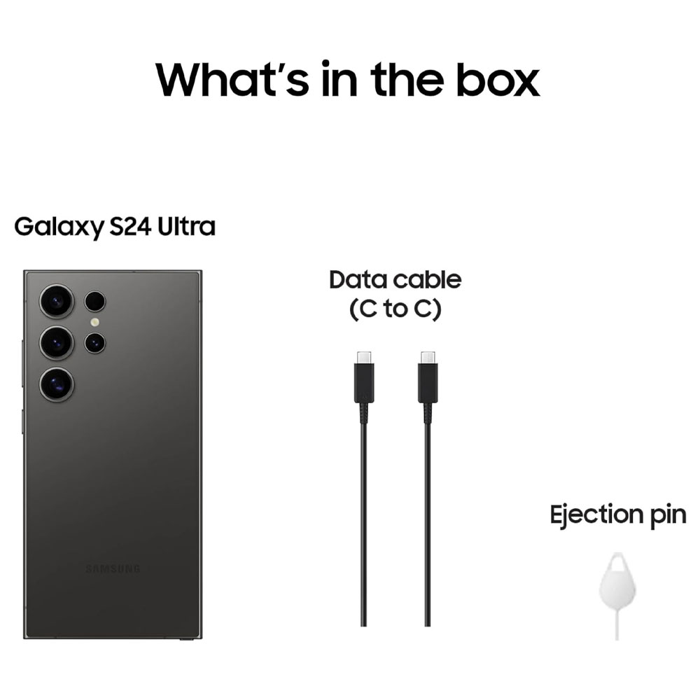 SAMSUNG GALAXY S24 ULTRA, 12GB, 256GB TITANIUM BLACK | SM-S928B/DS256B ...