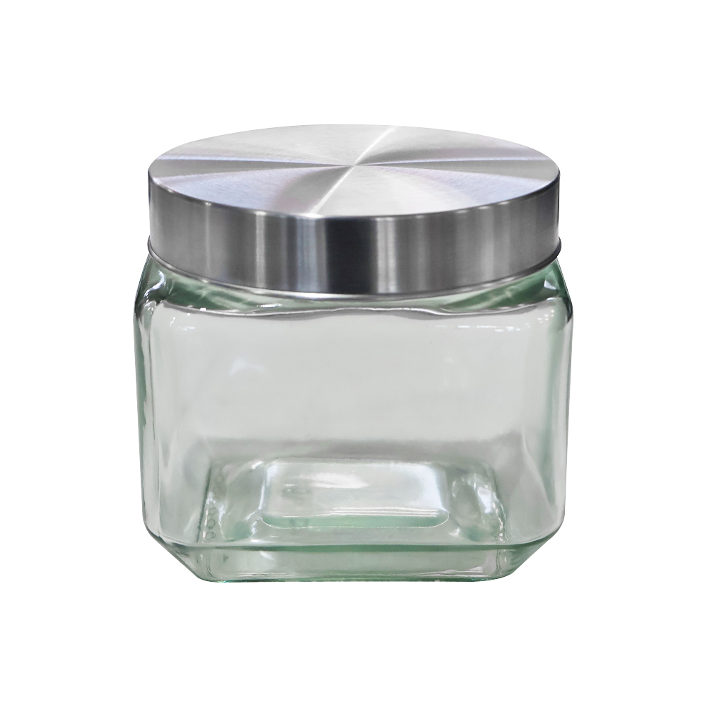 Primo Square Glass Jar – Airtight Lid for strong household