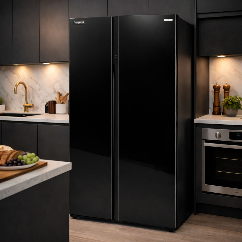 Side By Side Black Refrigerator